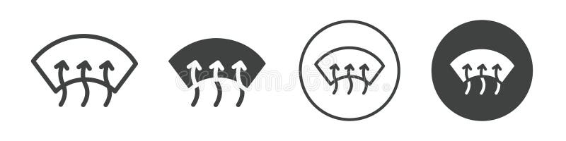 Automatic Defrost Icon, Defrosting Logo, Thin Line Web Symbol on White ...