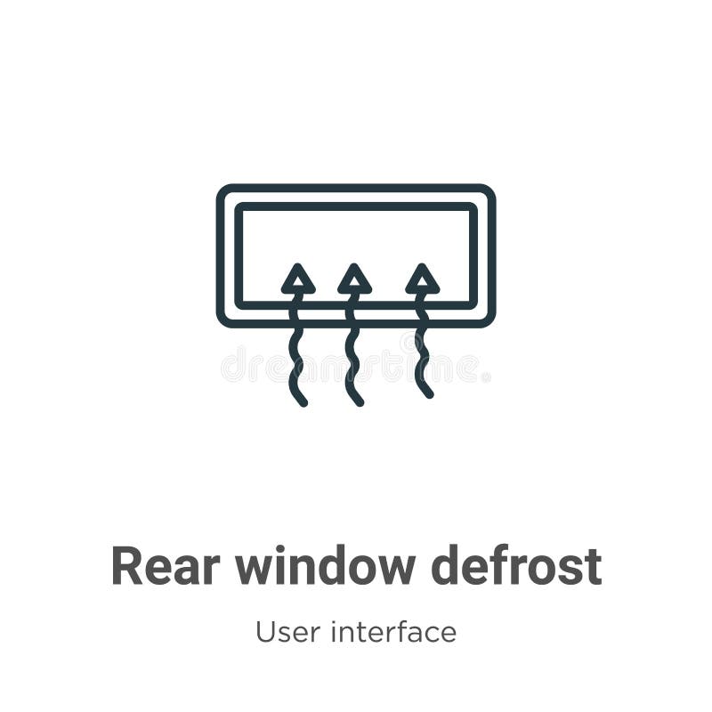 Rear Window Defrost Icon. Linear Vector Illustration From Car Dashboard ...