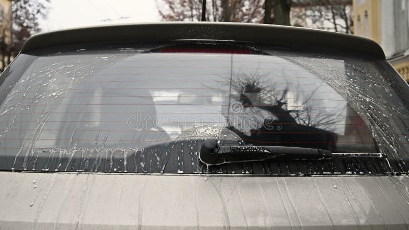 Car Wipers Wash a Window, Including Original Audio Stock Video - Video ...