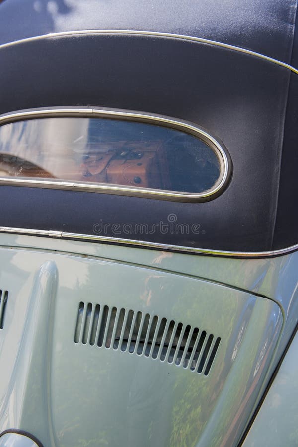 Rear Window in a Vintage Convertible Stock Image - Image of vehicle ...
