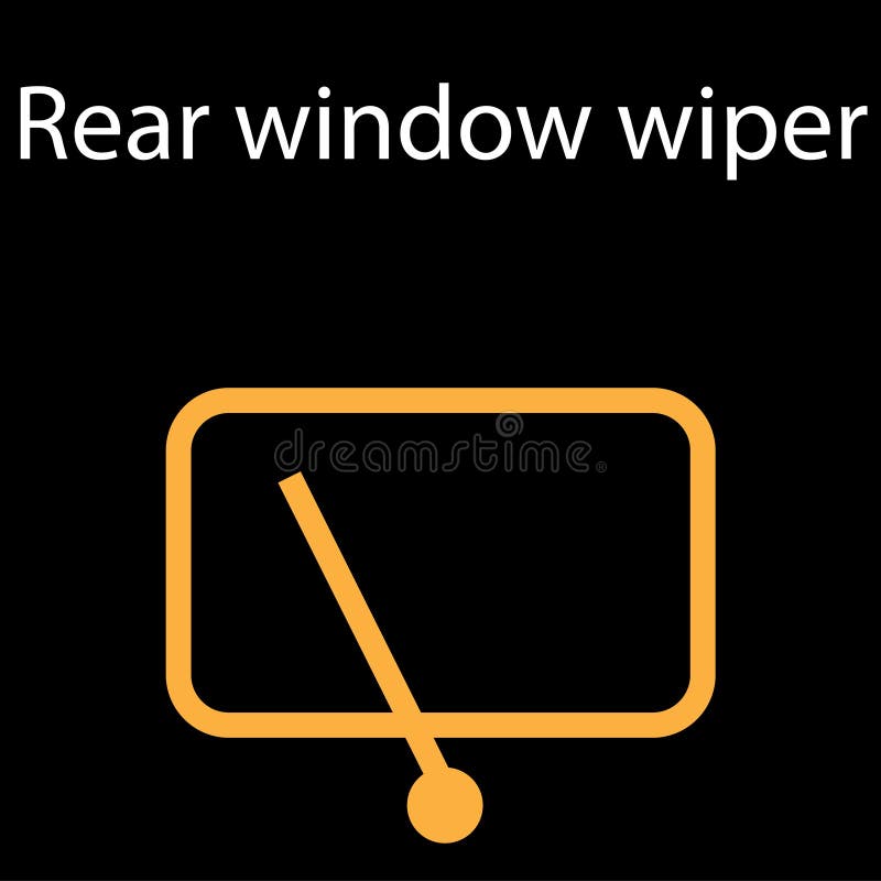 Rear Window Intermittent Wiper Sign, Vector Illustration Icon, Dtc Code ...
