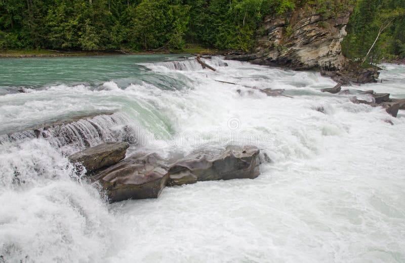 Rearguard Falls of the Fraser River Stock Photo - Image of water ...