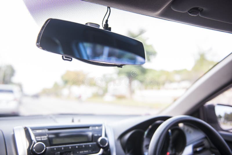 Rearview Mirror Important Equipment Inside the Car Stock Image - Image ...