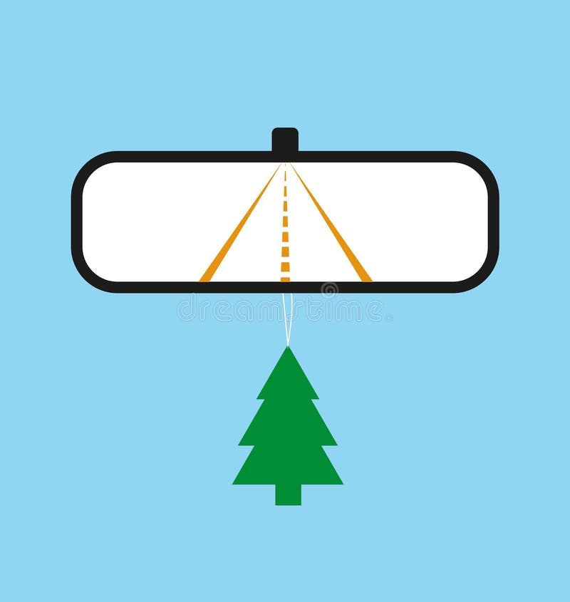 Rearview Mirror Pine Freshener Stock Vector - Illustration of vehicle ...