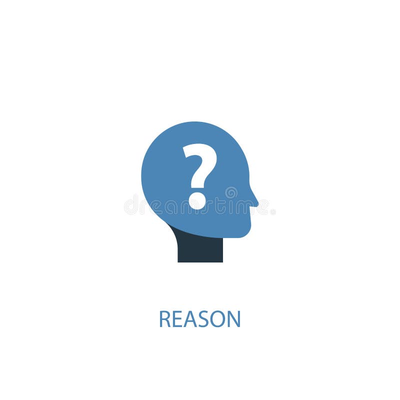 Reason Concept 2 Colored Icon. Simple Stock Vector - Illustration of ...