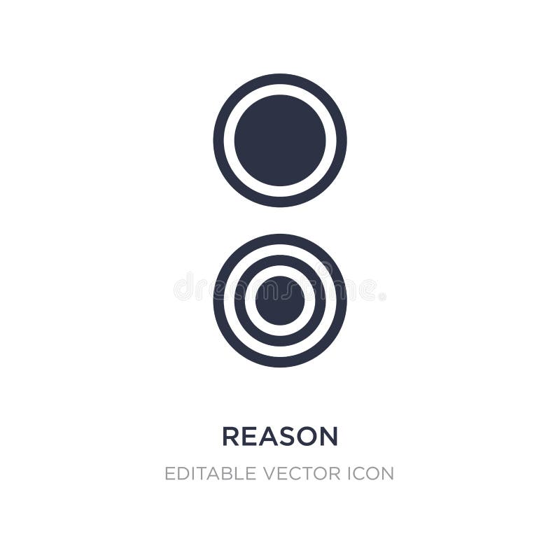 Reason Icon on White Background. Simple Element Illustration from Signs ...