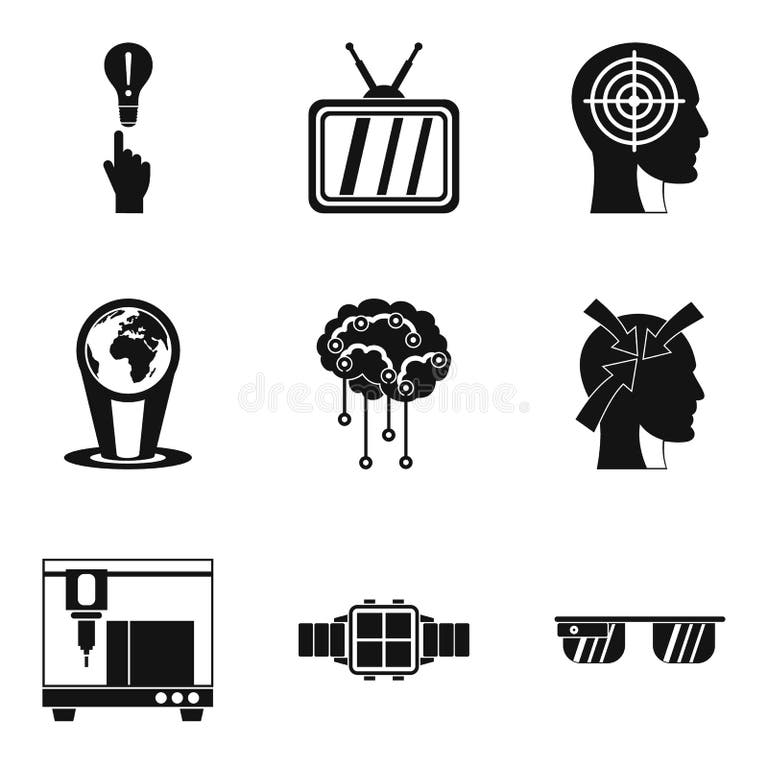 Reason Icons Set, Outline Style Stock Vector - Illustration of creative ...