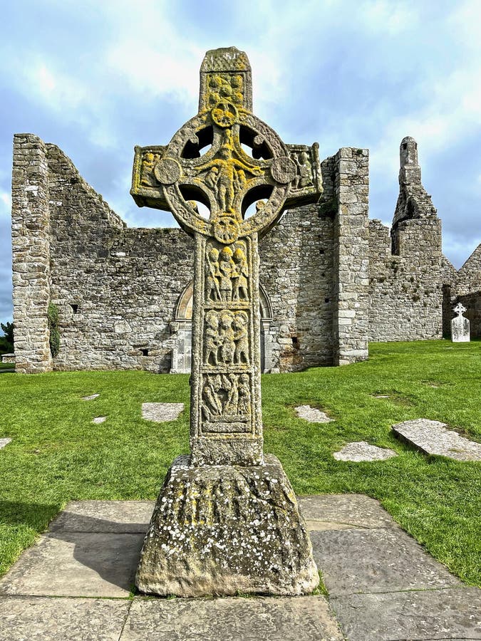 The Cross of the Scriptures, Clonmacnoise, Co. Offaly Stock Image ...