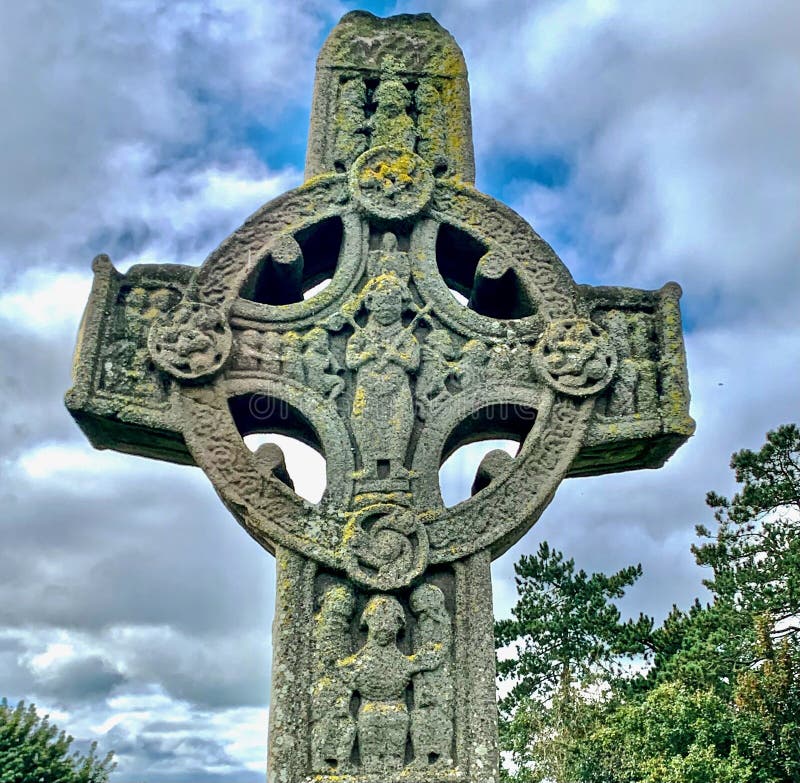 The Cross of the Scriptures, Clonmacnoise, Co. Offaly Stock Photo ...