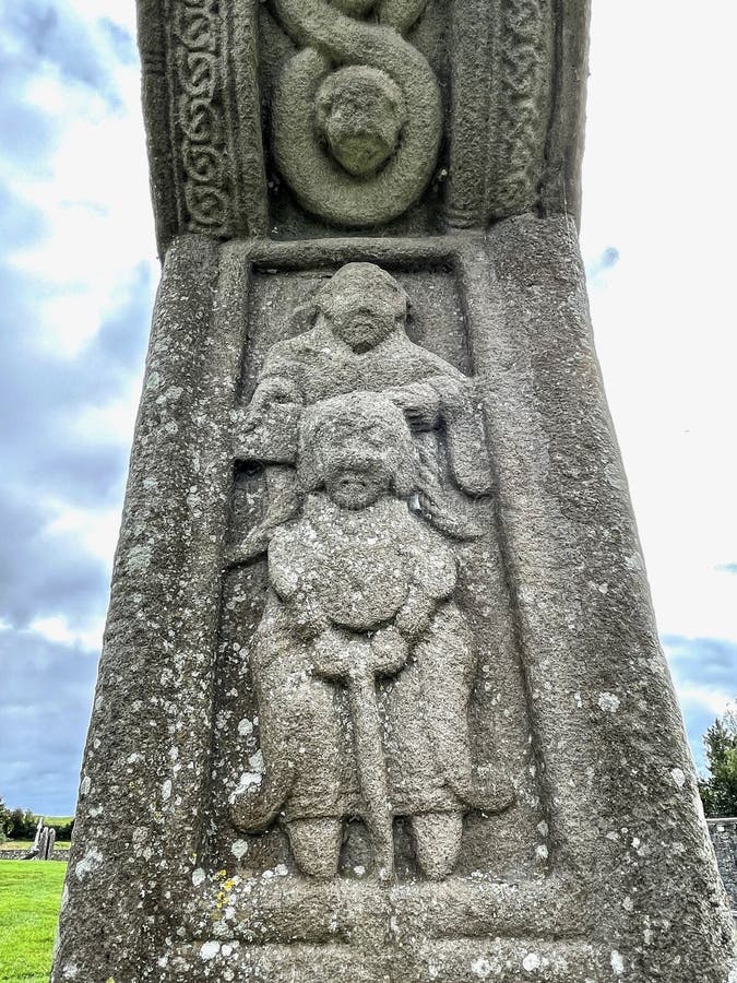 The Cross of the Scriptures, Clonmacnoise, Co. Offaly Stock Image ...