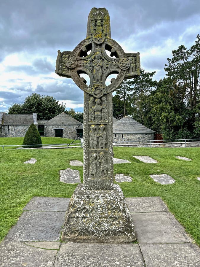 The Cross of the Scriptures, Clonmacnoise, Co. Offaly Stock Image ...