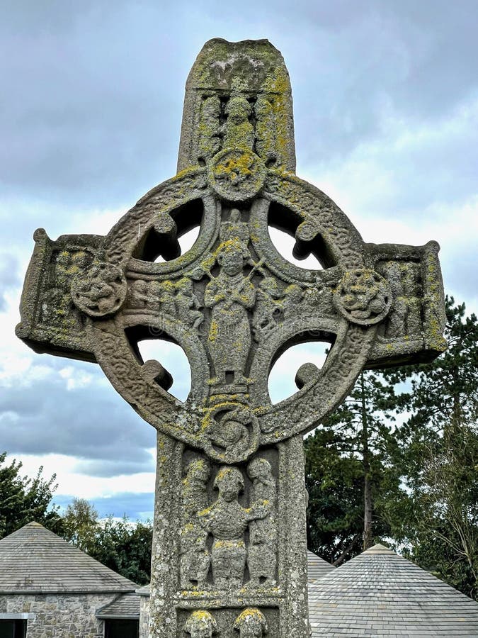 The Cross of the Scriptures, Clonmacnoise, Co. Offaly Stock Photo ...