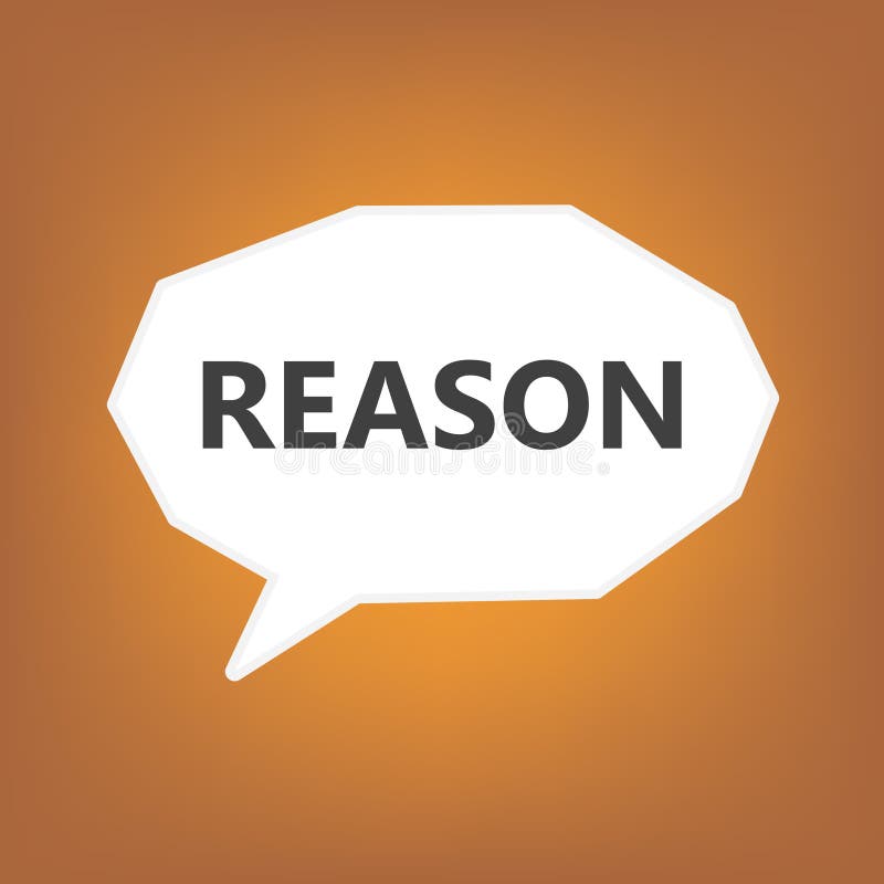 Reason word on a sticker stock vector. Illustration of question - 132068605