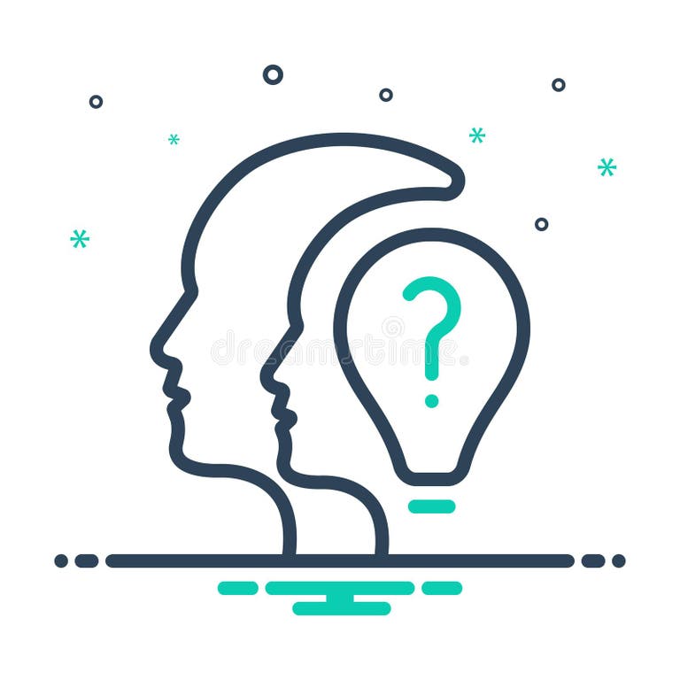 Mix Icon for Reasons, Cause and Doubt Stock Vector - Illustration of ...