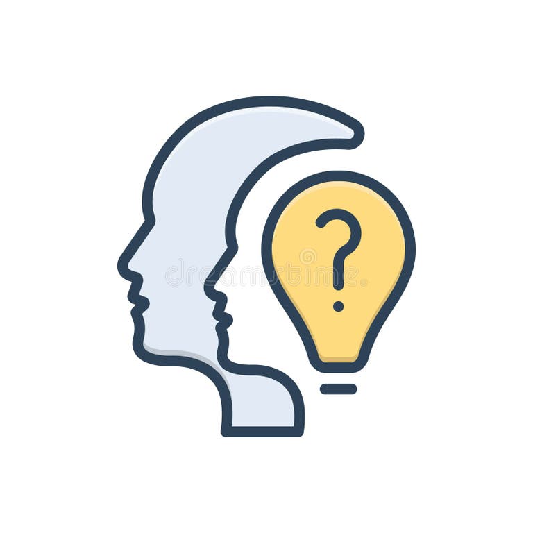 Color Illustration Icon for Reasons, Cause and Confuse Stock ...