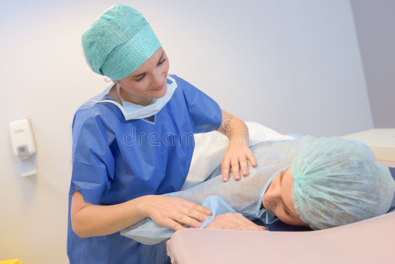 They reassuring patient stock photo. Image of clinic - 262295156