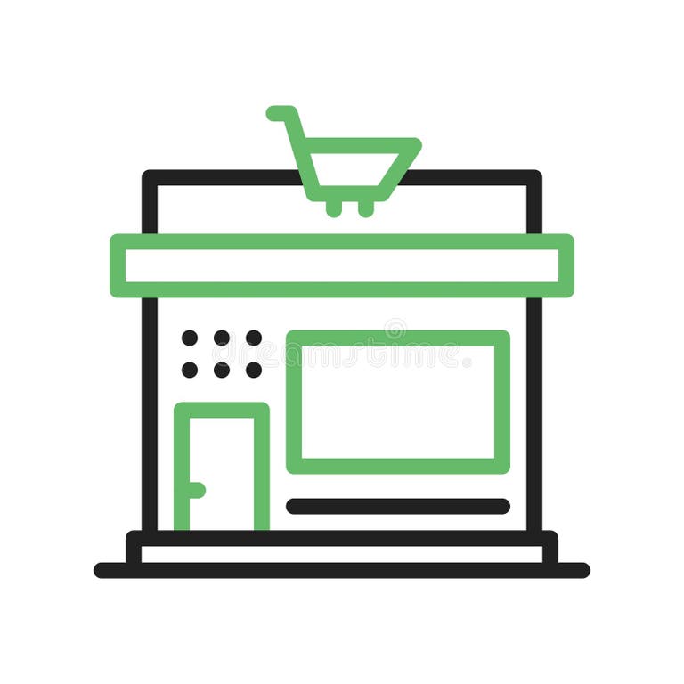 Reatil Store Icon Image. stock illustration. Illustration of store ...