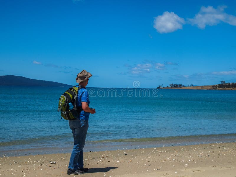 Beach Walker stock image. Image of exercise, feet, clouds - 131575