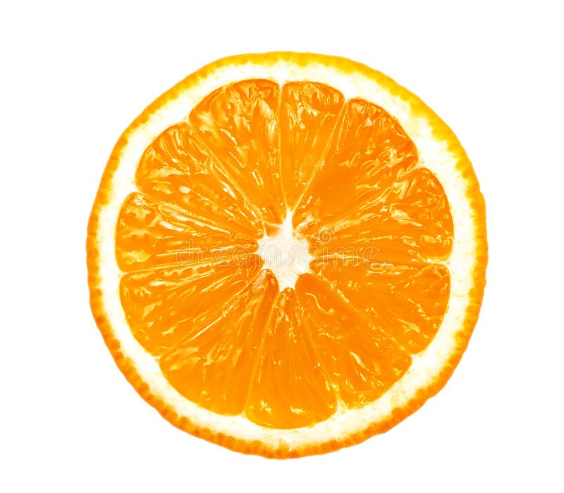 Rebanada Anaranjada Aislada Foto de archivo - Imagen de frutas, frente ...