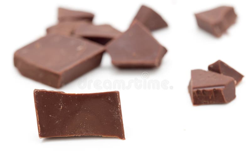 Rebanada De Chocolate En Un Fondo Blanco Foto de archivo - Imagen de ...