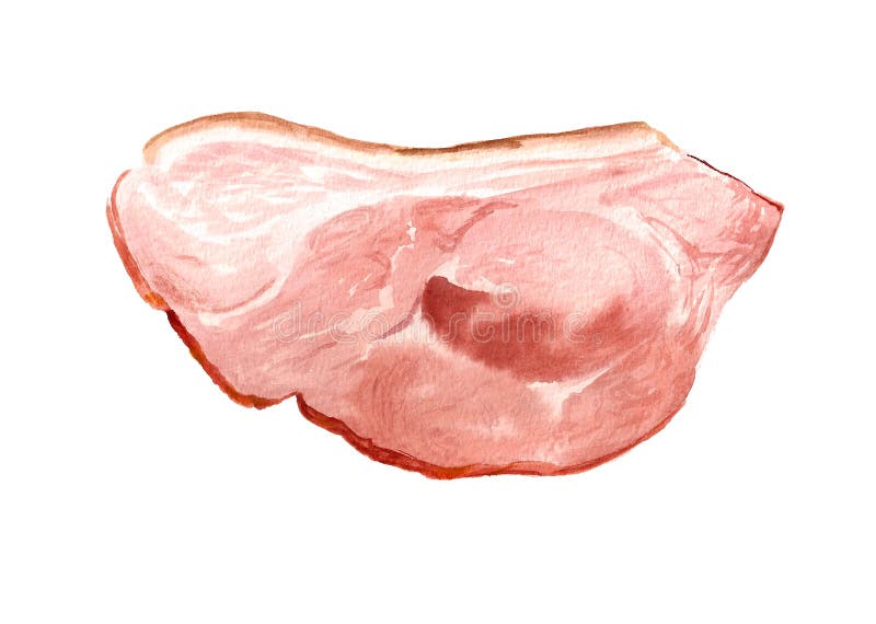 Rebanada de jamón stock de ilustración. Ilustración de imagen - 43829979