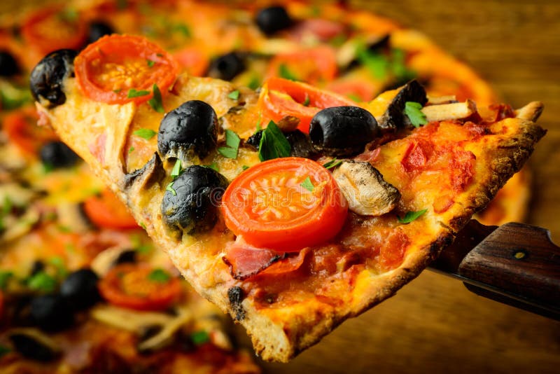 Rebanada de la pizza imagen de archivo. Imagen de alimento - 34962465