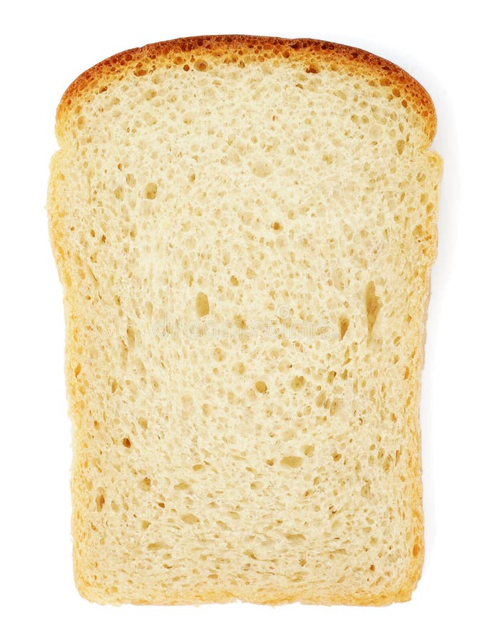 Rebanada de pan foto de archivo. Imagen de aislado, blanco - 16989354