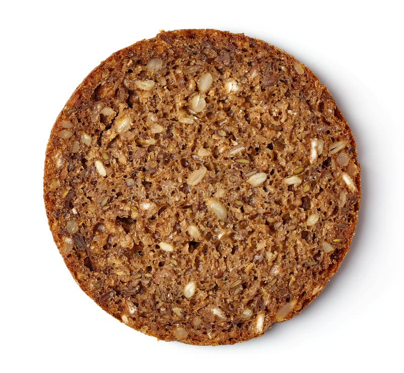 Rebanada De Pan Multi Del Grano Aislado En Blanco Imagen de archivo ...