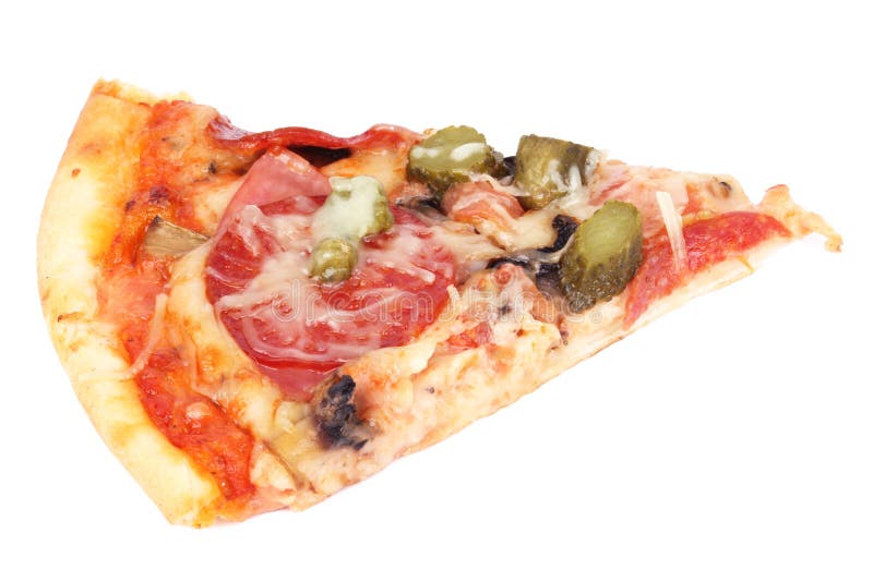 Rebanada de la pizza foto de archivo. Imagen de queso - 13884520