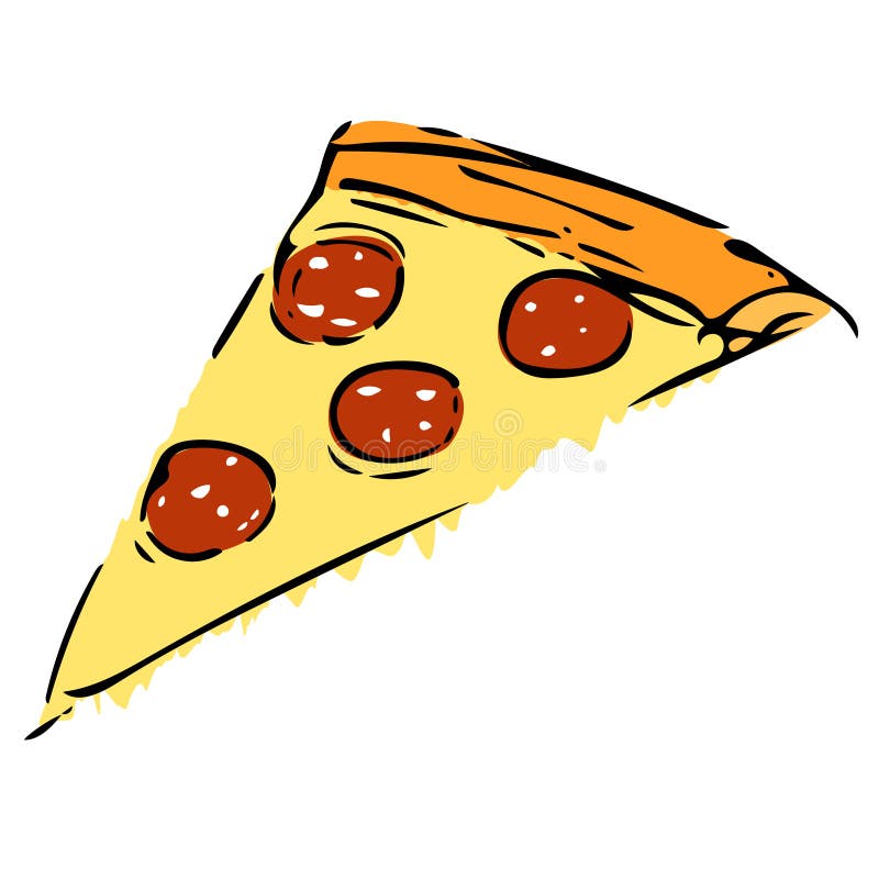 Rebanada de pizza ilustración del vector. Ilustración de blanco - 55675695 Rebanada de pizza ilustración del vector. Ilustración de blanco - 55675695