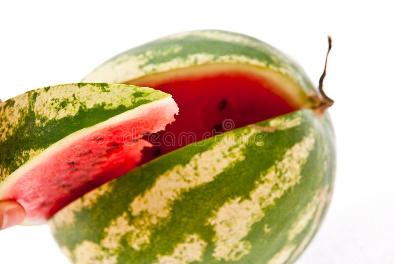 Rebanada de sandía imagen de archivo. Imagen de desayuno - 15881445