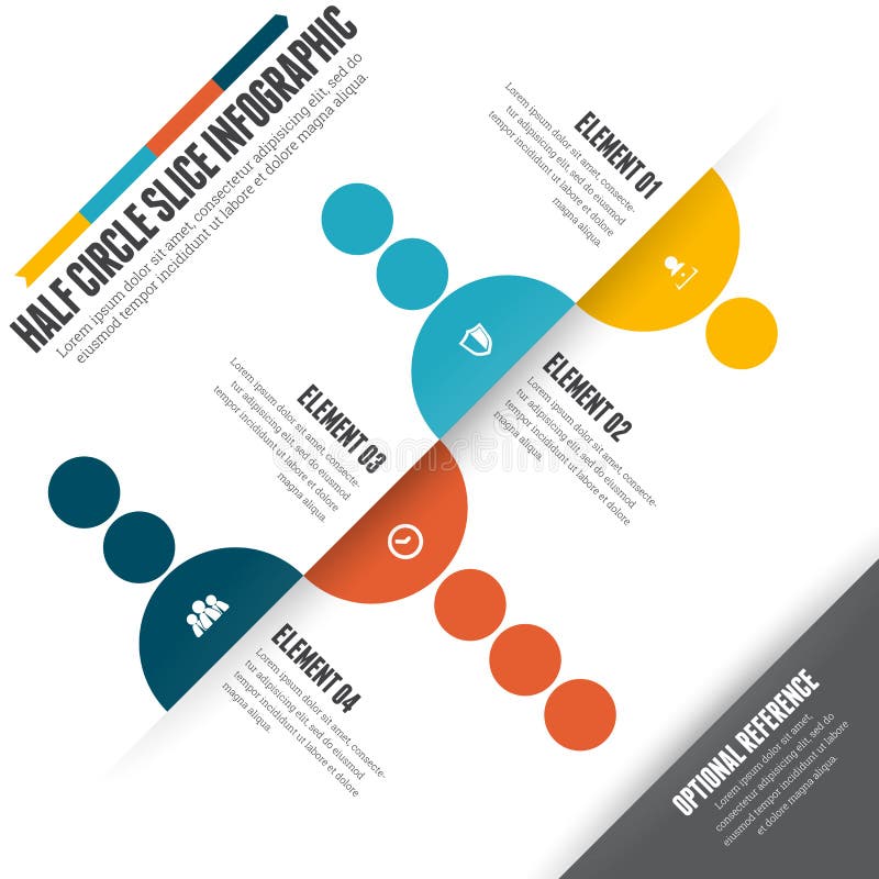 Rebanada Infographic El En Semi-círculo Ilustración del Vector ...