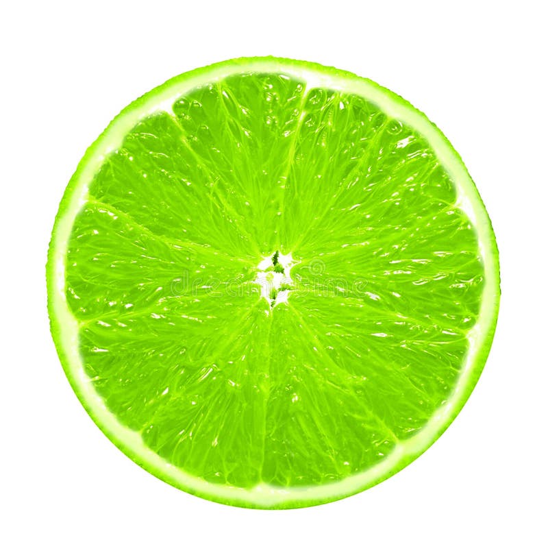 Rebanada verde del limón imagen de archivo. Imagen de color - 31869007