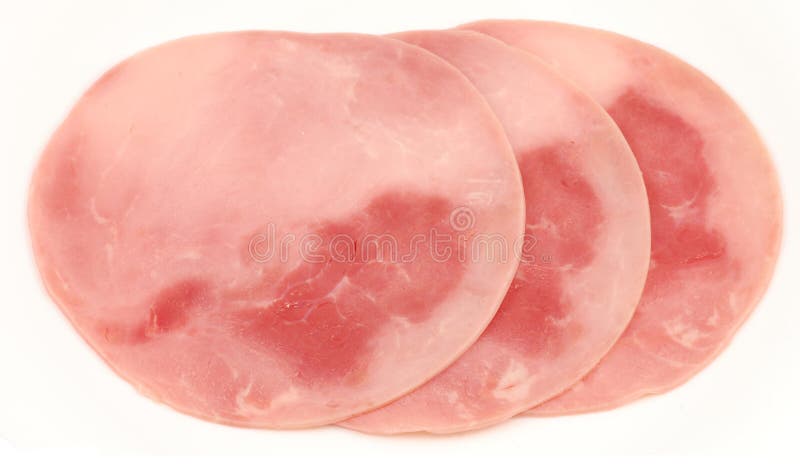 Rebanadas de jamón imagen de archivo. Imagen de rojo, alimento - 3876345