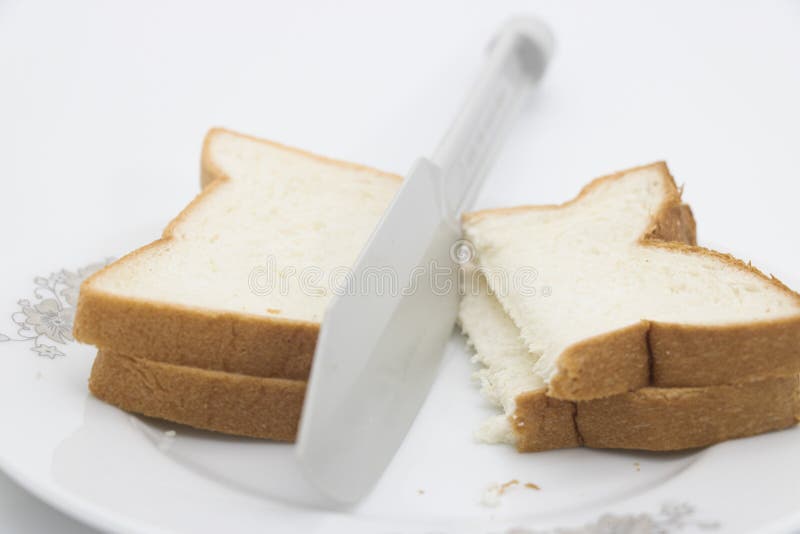 Rebanadas De Pan Dulce Aisladas En Fondo Blanco Imagen de archivo ...
