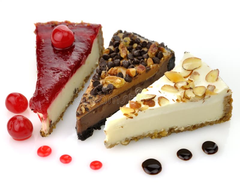 Rebanadas De Los Pasteles De Queso Foto de archivo - Imagen de dulce ...