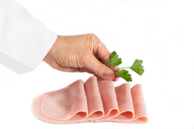 Rebanadas de jamón foto de archivo. Imagen de aperitivo - 20548516