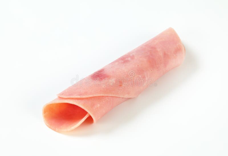 Rebanada rodada de jamón imagen de archivo. Imagen de delicatessen ...