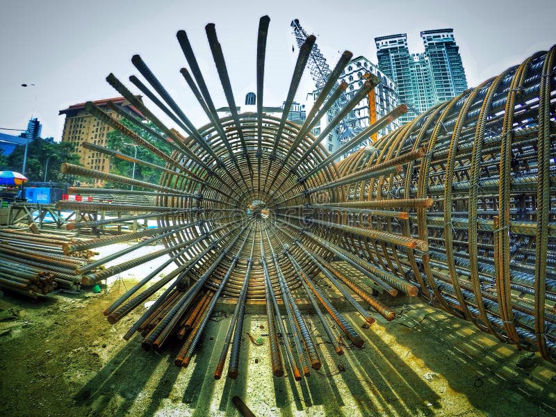 Rebar Cage editorial stock image. Image of rebar, kvmrt2 - 101143964