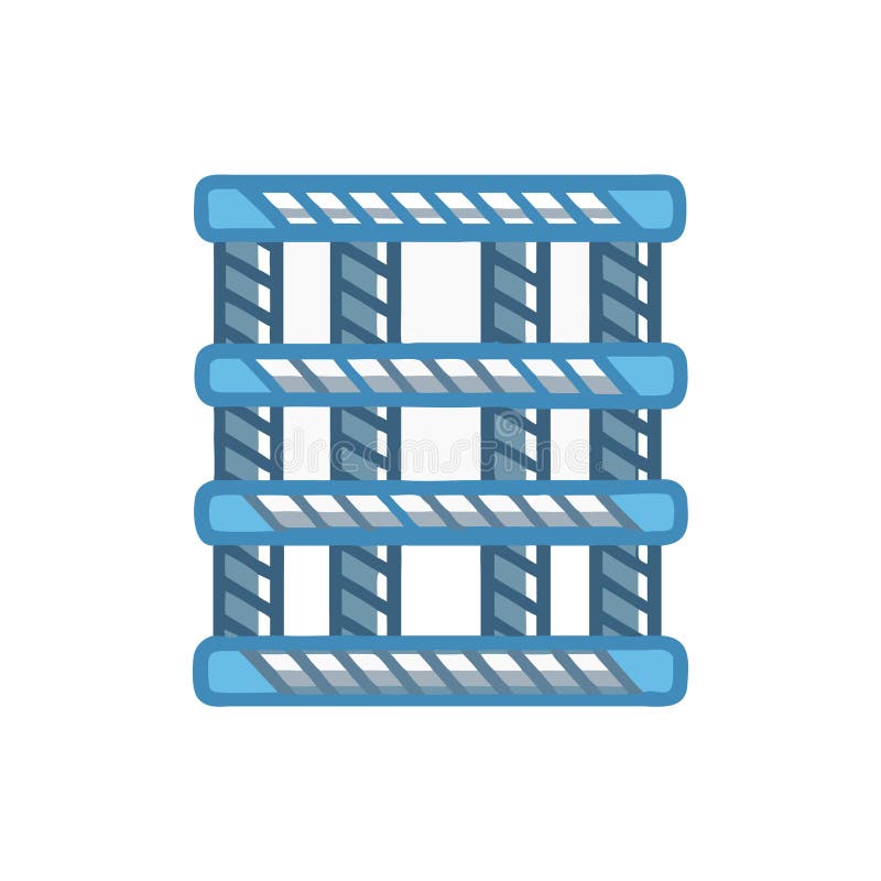 Rebar Cage Icon for Construction Use Stock Vector - Illustration of ...