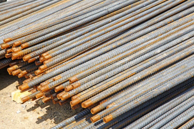 Rebar, close-up stock image. Image of rust, material - 171317151