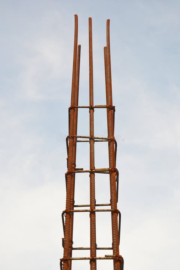 Rebar and Formwork for Beam and Column Stock Photo - Image of hard ...