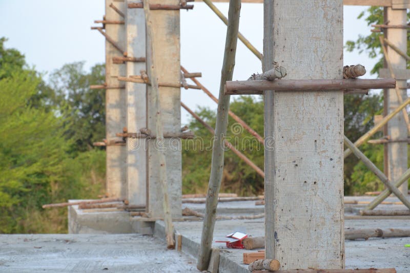 Rebar and Formwork for Beam and Column Stock Photo - Image of rebar ...