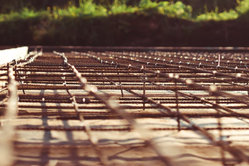 The Rebar in the Foundation Stock Photo - Image of high, rebar: 126587566
