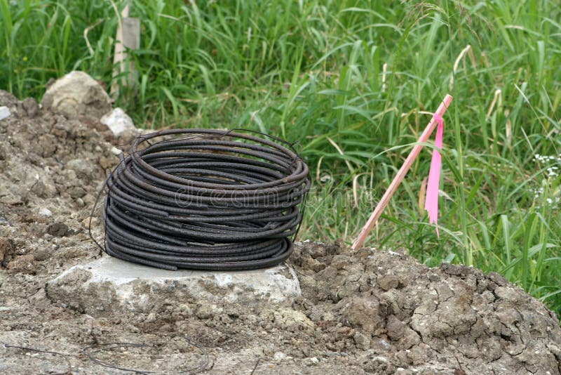 Rebar hoops 2 stock image. Image of build, structures - 42636877