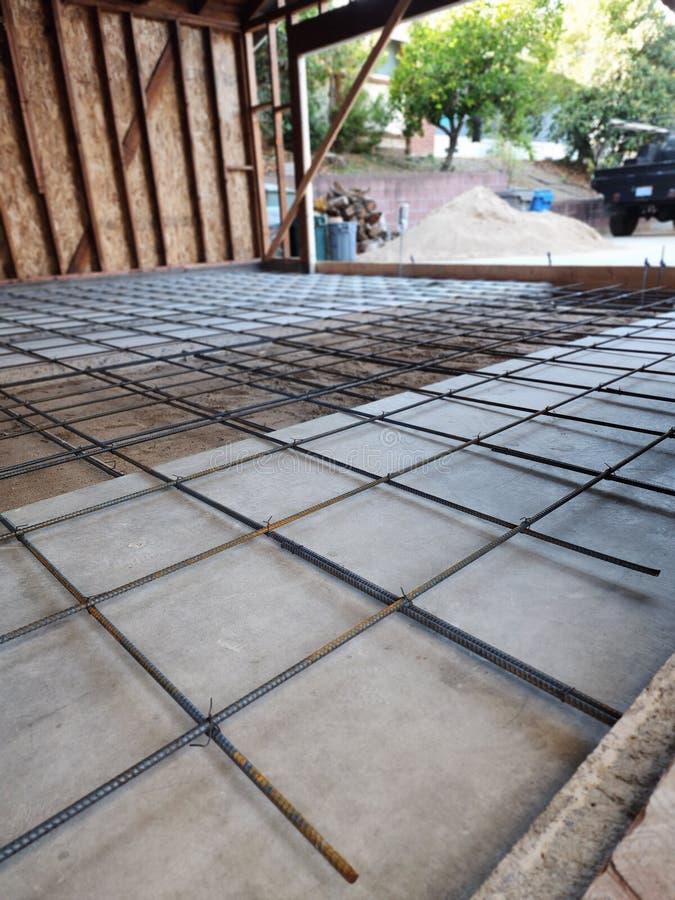 Rebar Mat 12& X22; on Center Stock Image - Image of crete, flooring ...