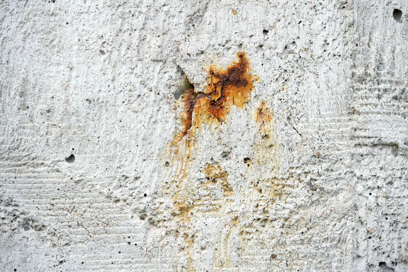 Rebar Rust on Concrete Weathered, Rust Stains on a Concrete Surface ...