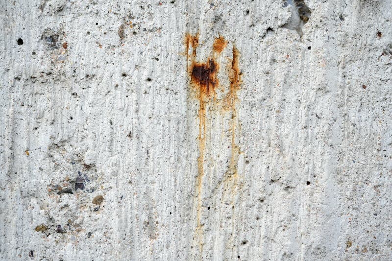 Rebar Rust on Concrete Weathered, Rust Stains on a Concrete Surface ...