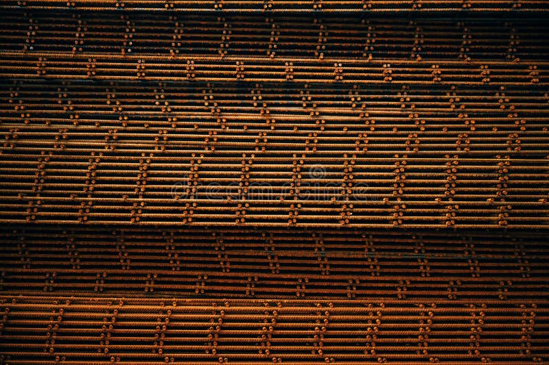 Rebar Stack, Reinforced Steel Bars at Construction Site Stock Image ...