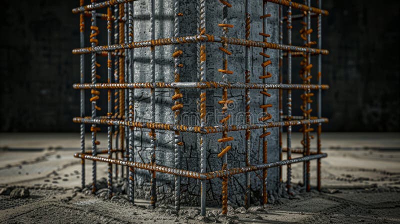 Rebar Steel Cage for Building Column in Reinforced Concrete Structure ...